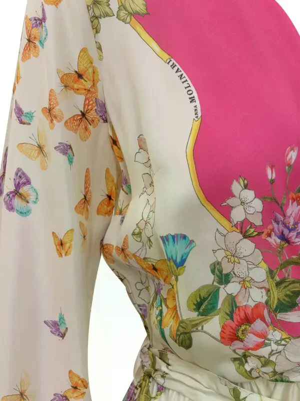 ANNA MOLINARI Butterfly Floral Pattern Dress