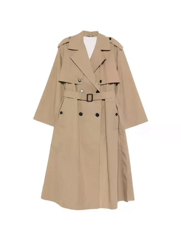 Max Mara Belted Double-breasted Coat - Neutrals