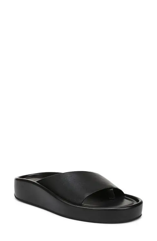 Naturalizer Asymmetric Leather Sandals - Black