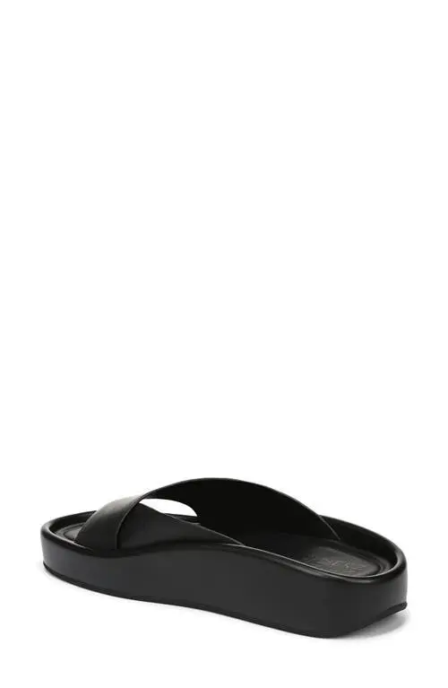 Naturalizer Asymmetric Leather Sandals - Black