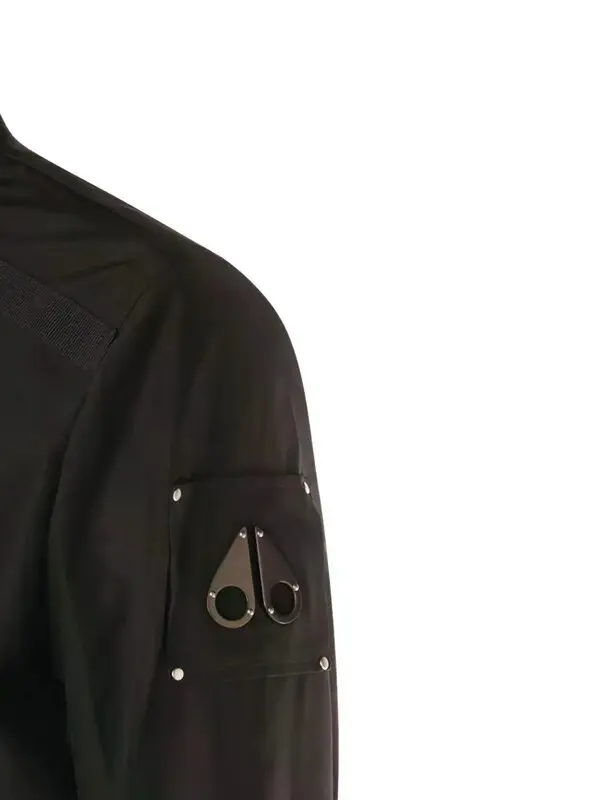 Moose Knuckles Logo-detail Bomber Jacket - Black