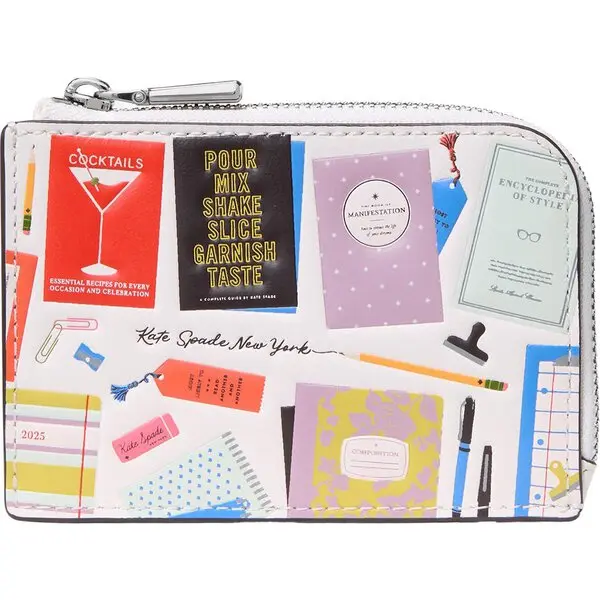 Kate Spade New York Best Seller Mini Zip Card Case - Cream Multi
