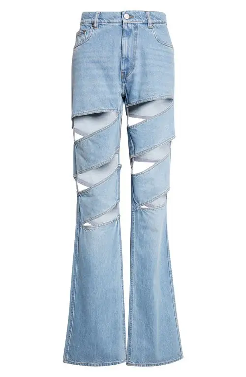 Coperni Spiral Straight Cut Jeans - Blue Light Blue