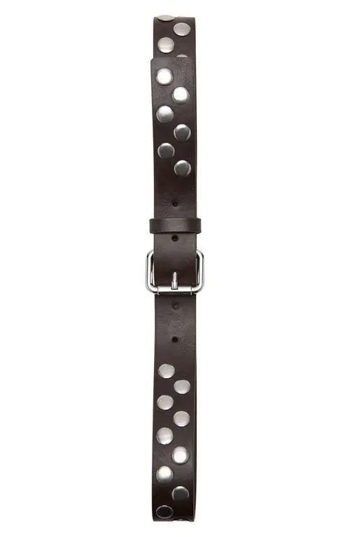 Mango Studded Faux Leather Belt