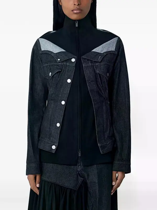 Yohji Yamamoto Contrast-panel Denim Jacket