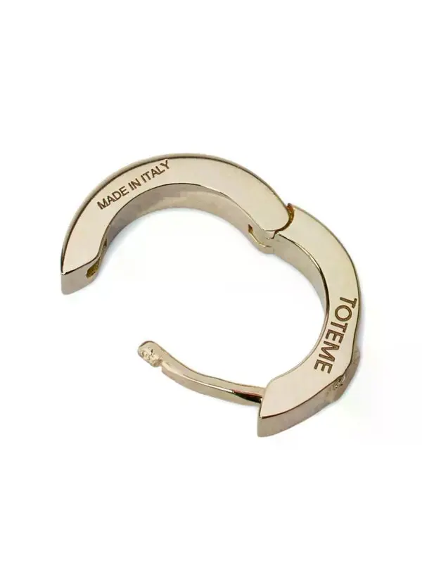 TOTEME 18k Yellow Diamond Huggie Earrings