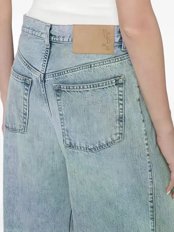 HAIKURE Whiskering-effect Five-pocket Jeans
