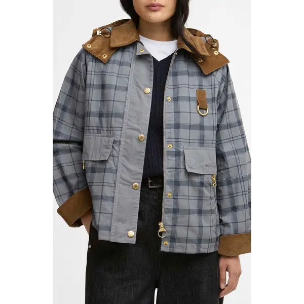 Barbour Carnforth Tartan Cotton Hooded Jacket