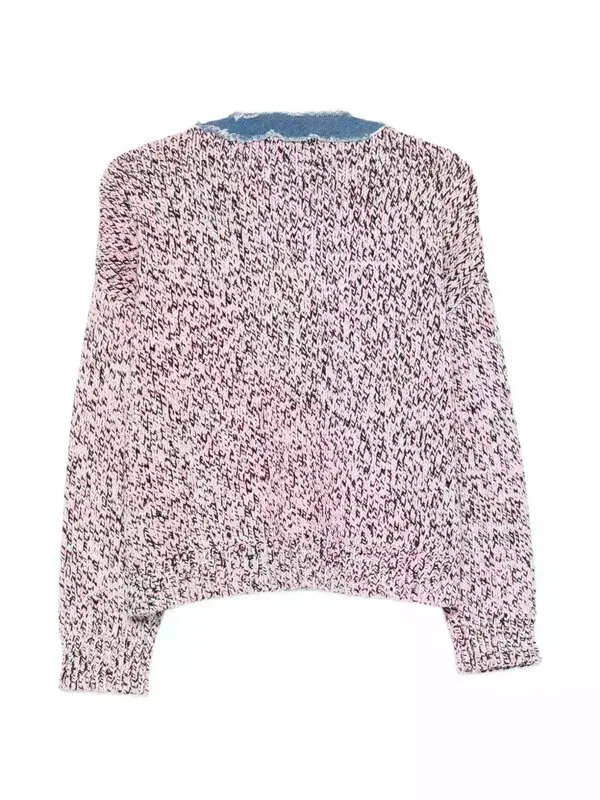 Liu Jo Mouliné Cardigan With Bejewelled Buttons