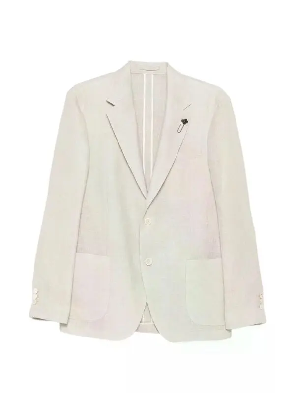 LARDINI Patch-pocket Blazer - Neutrals