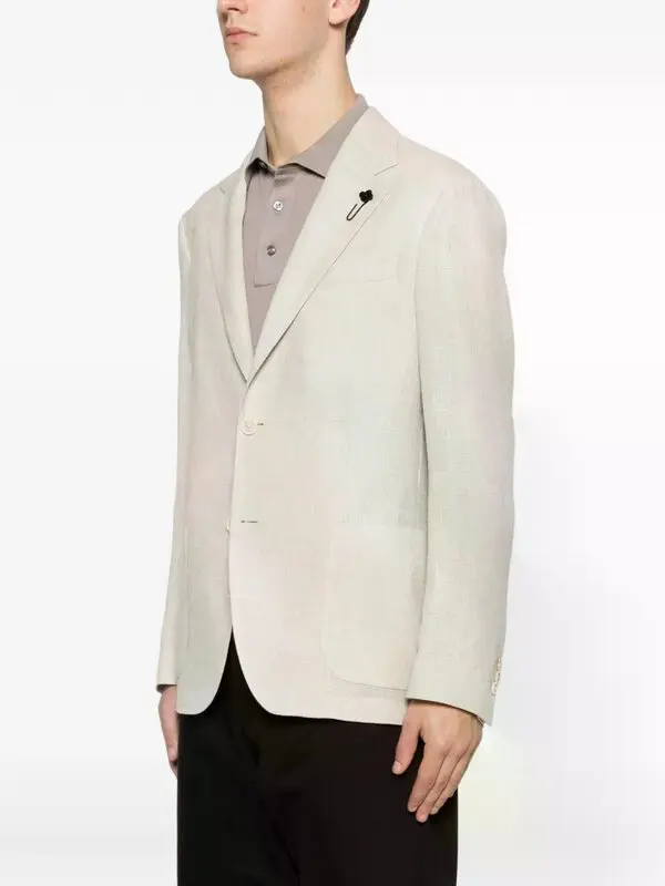 LARDINI Patch-pocket Blazer - Neutrals