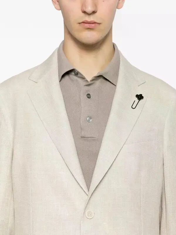 LARDINI Patch-pocket Blazer - Neutrals