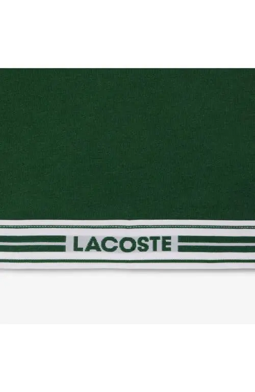 Lacoste Racerback Padded Stretch Cotton Bralette - Green