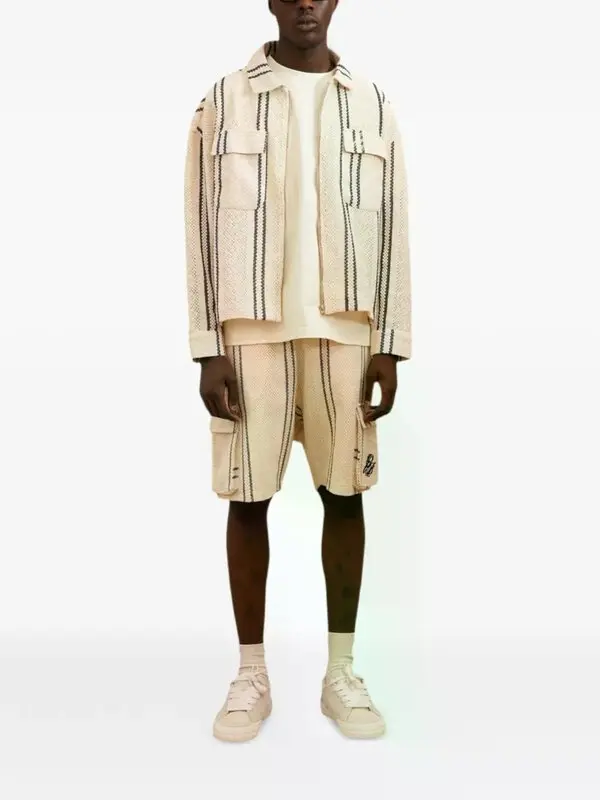 ONLY THE BLIND Striped Cargo Shorts