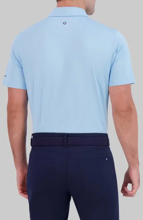 Ben Sherman Tonal Diamond Jacquard Performance Golf Polo - Light Blue