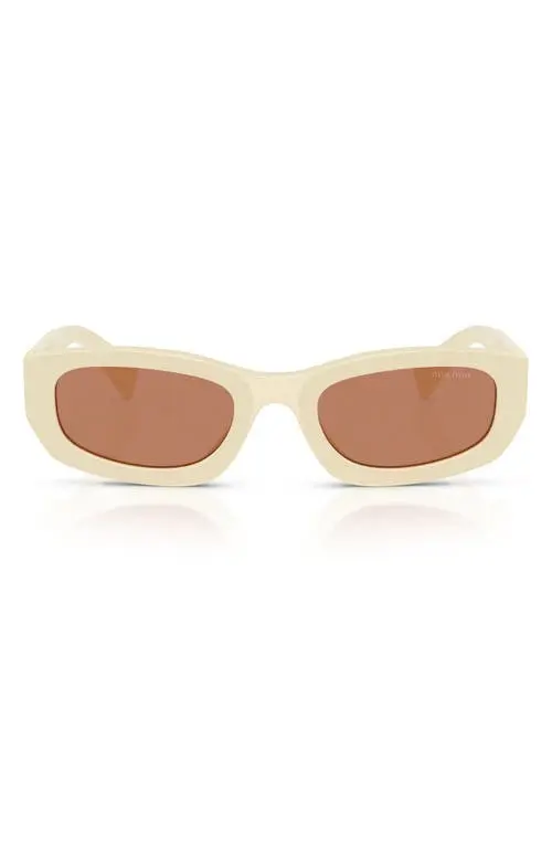 Miu Miu Irregular Sunglasses - Milk/brown