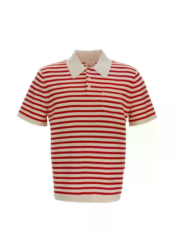 A.p.c. Striped Polo Shirt - Neutrals