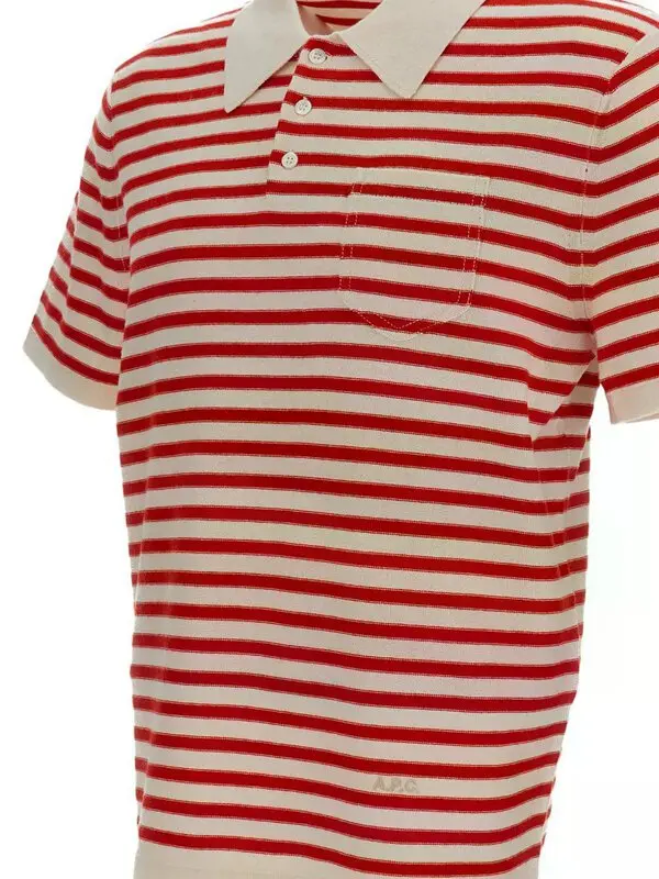 A.p.c. Striped Polo Shirt - Neutrals