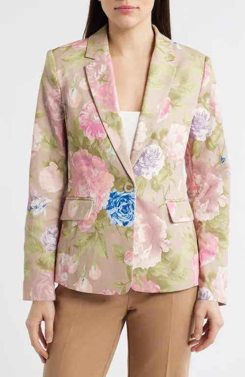 TAHARI ASL Floral Sateen Blazer