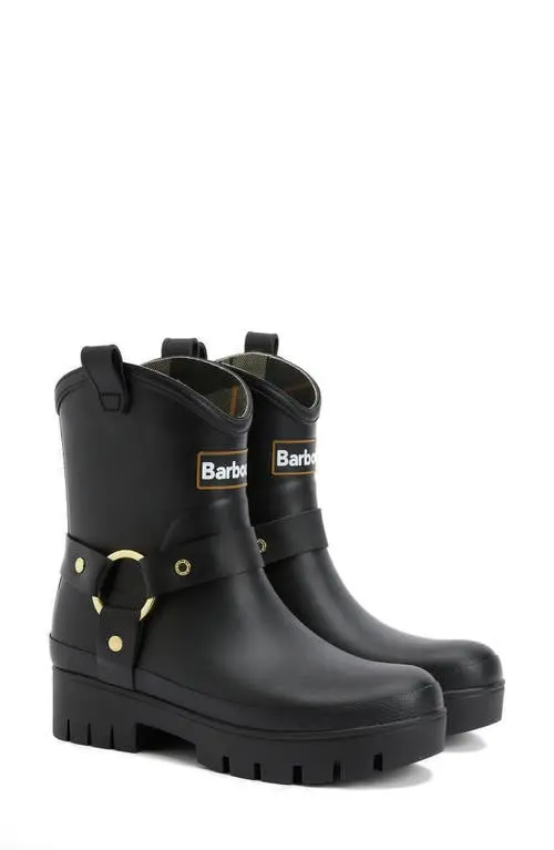 Barbour Harley Harness Rain Boots - Black