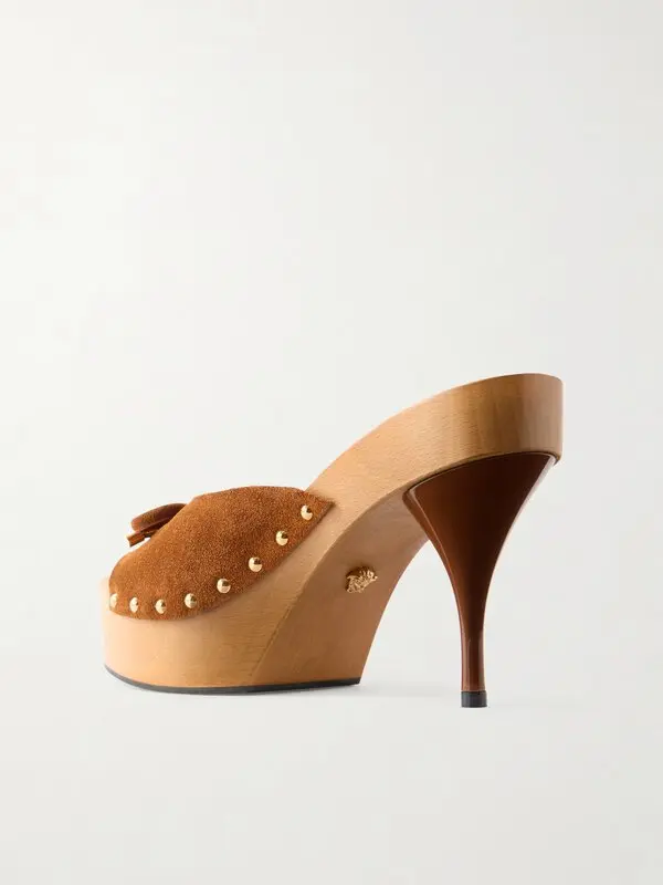 Versace Opera Bow Embellished Clogs