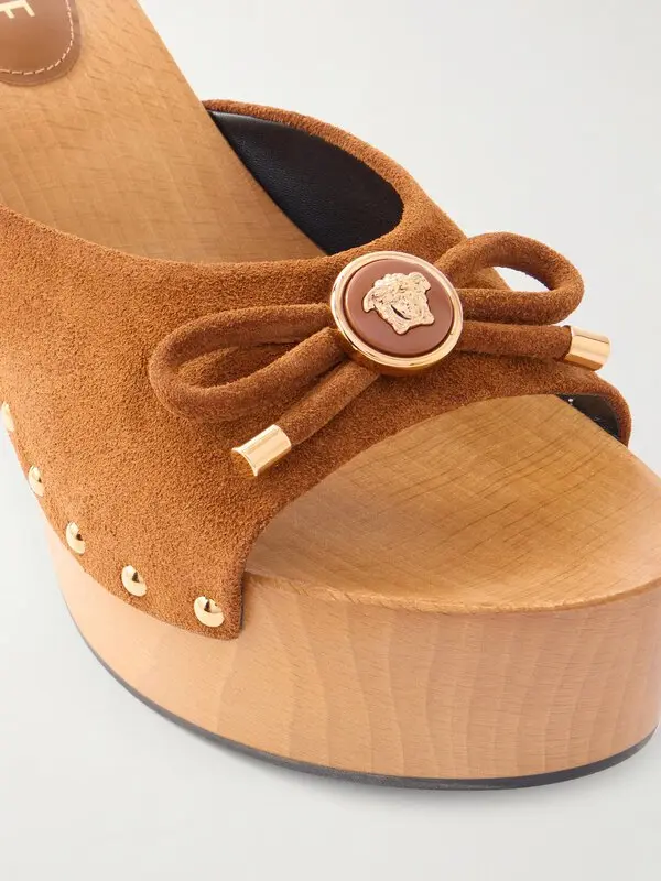 Versace Opera Bow Embellished Clogs