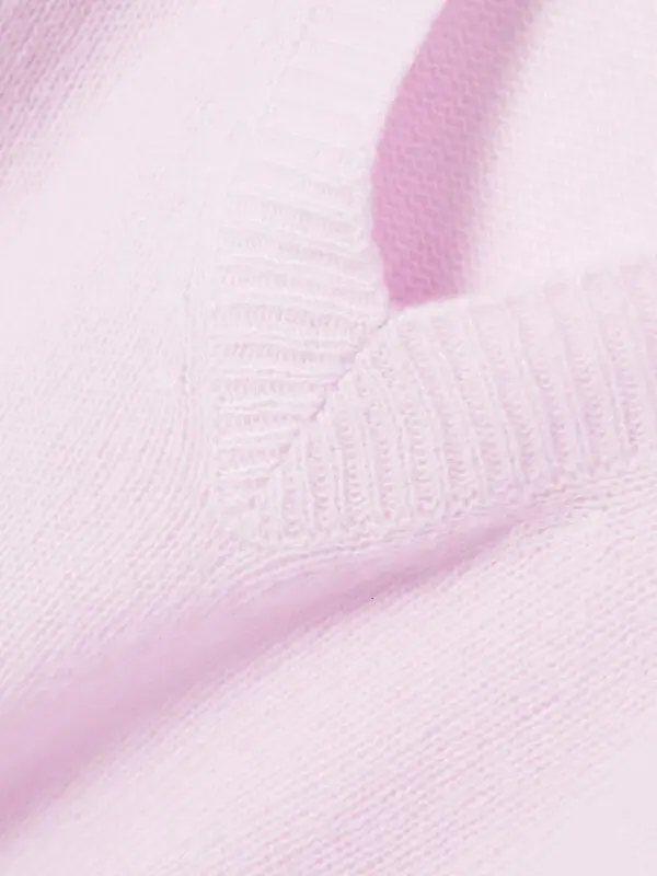 LISA YANG Leona Cashmere And Silk-blend V-neck Sweater - Pink
