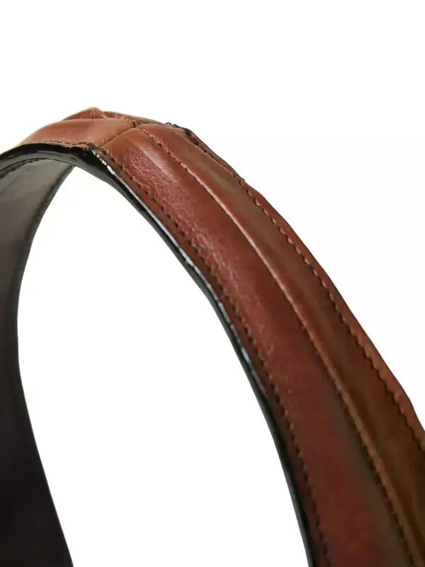 EDEN TAN Heel-detail Leather Tote Bag