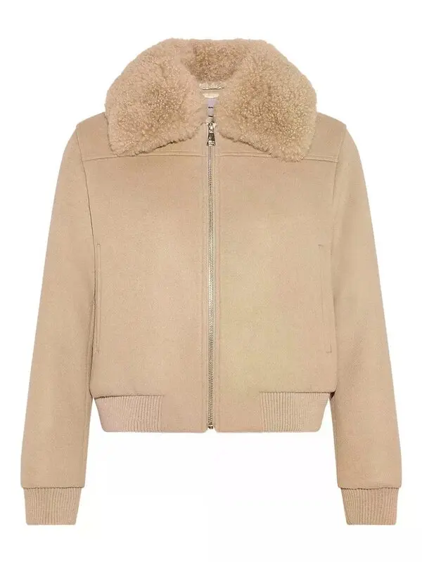 YVES SALOMON Lambswool-collar Bomber Jacket