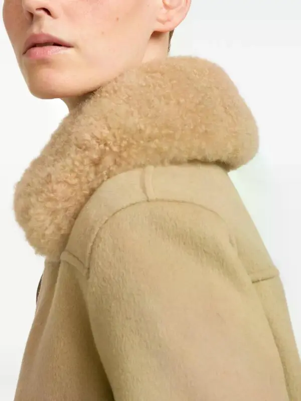 YVES SALOMON Lambswool-collar Bomber Jacket