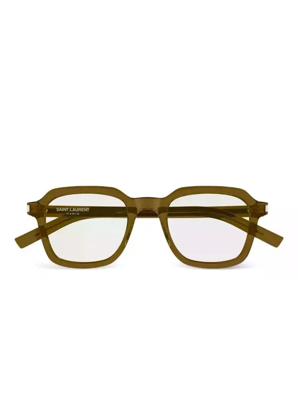 Saint Laurent Square-frame Glasses - Brown