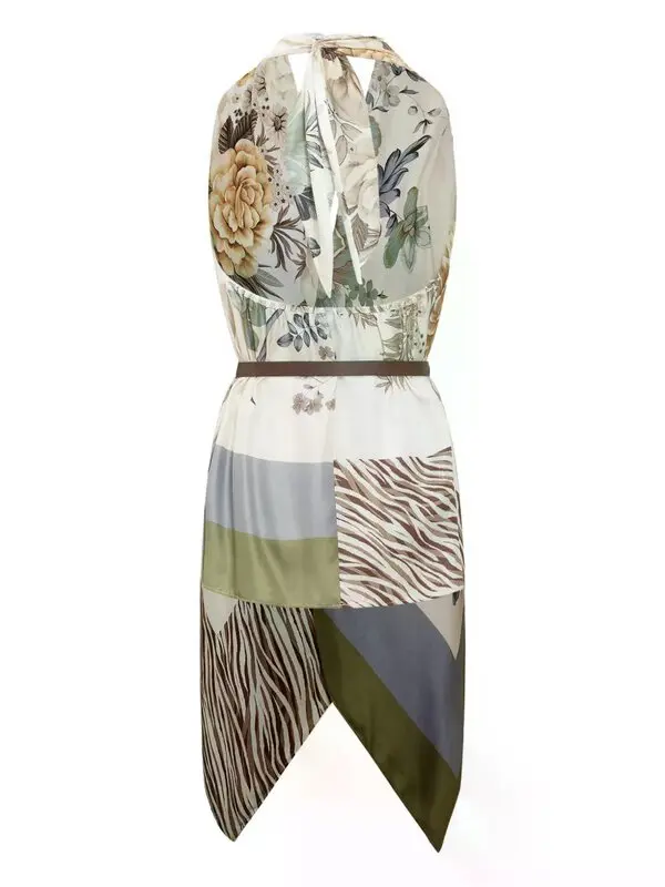 ANNA MOLINARI Floral And Zebra Print Top