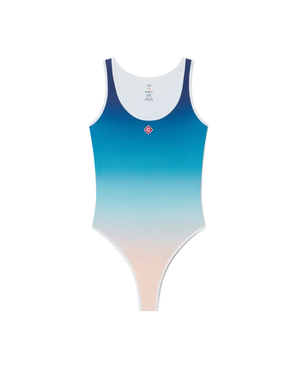 Casablanca Gradient Printed Swimsuit - Blue