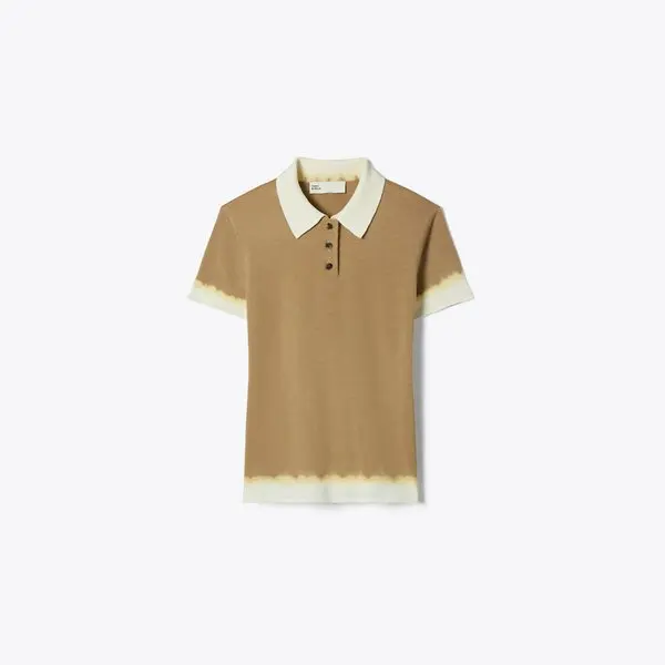 Tory Burch Wool Polo - Olive/white