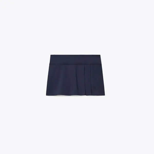 Tory Burch Pleated Mini Tennis Skirt - Medium Navy