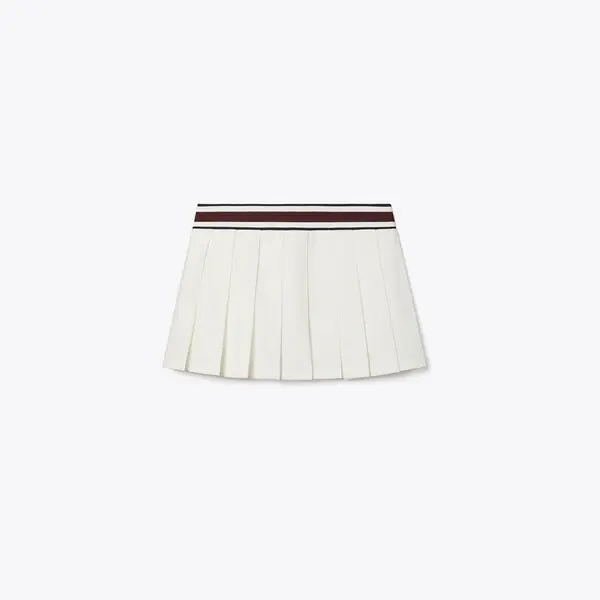 Tory Burch Pleated Mini Skirt - Snow White