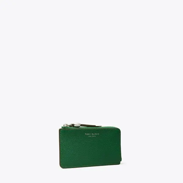 Tory Burch Romy Zip Card Case - Dark Kale