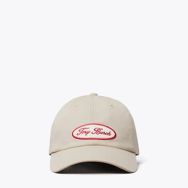 Tory Burch Logo Patch Baseball Cap - Tan