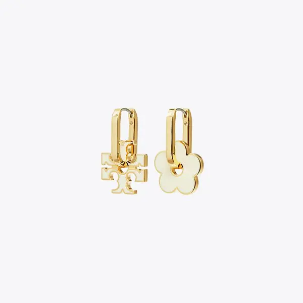 Tory Burch Forget Me Not Charm Earrings - Tory Gold/ivory