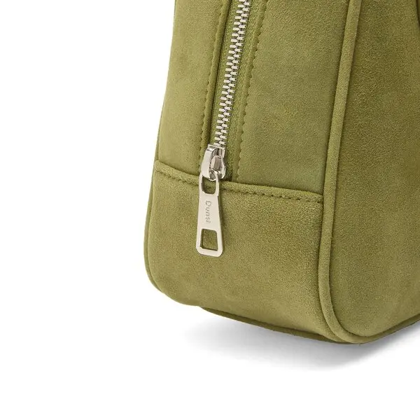 DUNST Suede Boston Bag - Pistachio