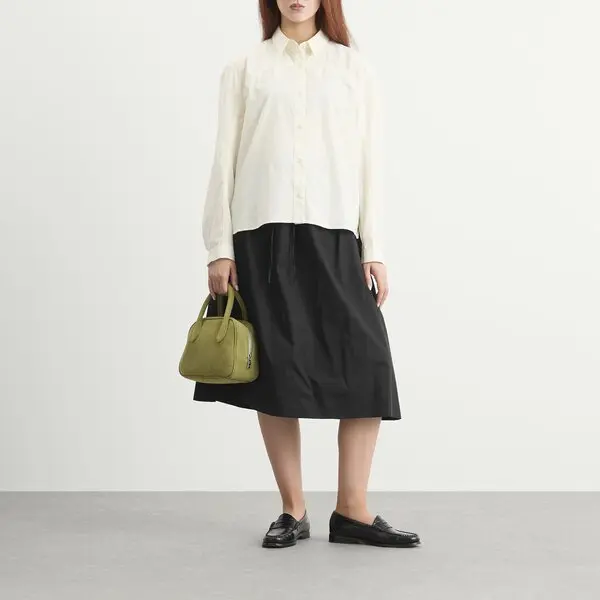 DUNST Suede Boston Bag - Pistachio