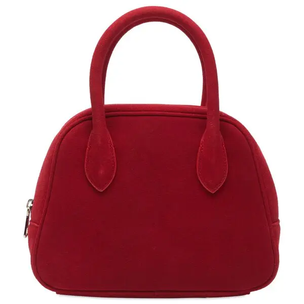DUNST Suede Boston Handheld Bag - Red