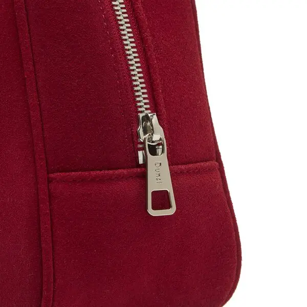 DUNST Suede Boston Handheld Bag - Red