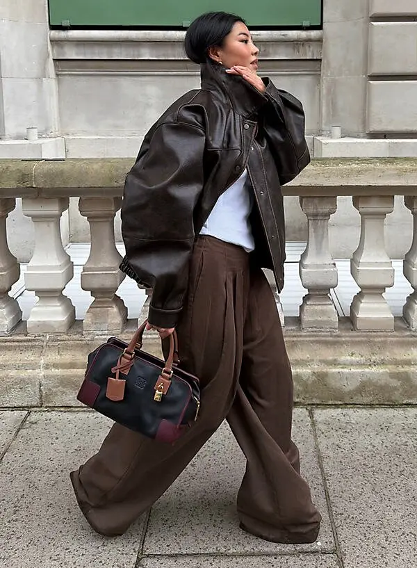 Maeve Pleated Trousers - Brown