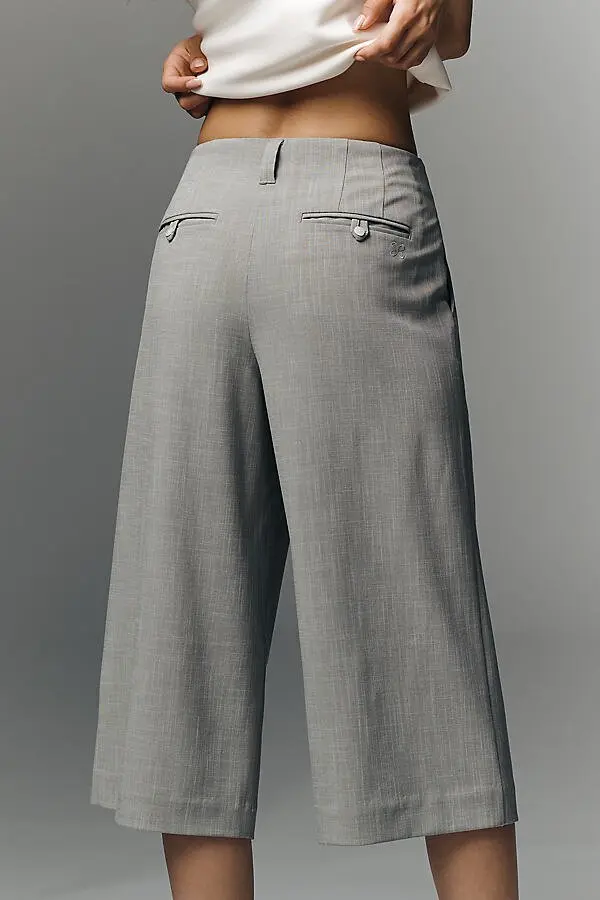 Maeve Pleated Cropped Trousers
