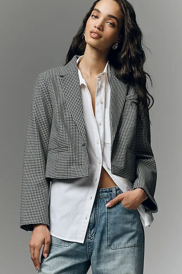 Maeve Boxy Crop Blazer Jacket