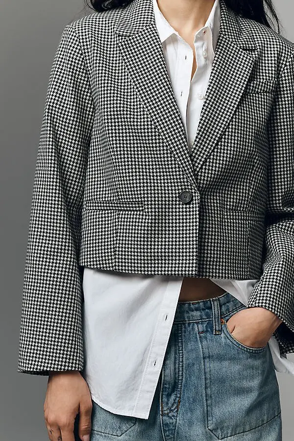 Maeve Boxy Crop Blazer Jacket