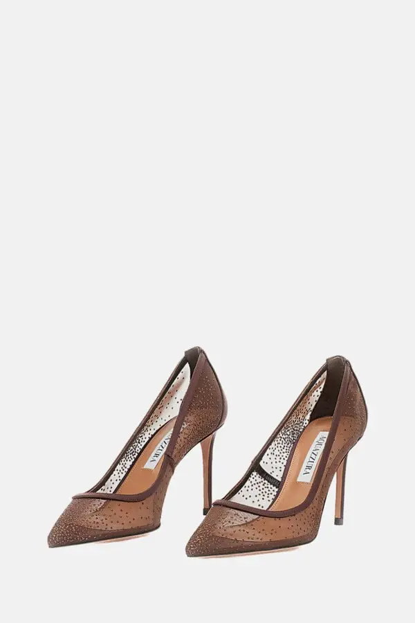 AQUAZZURA Nude Heel 85 - Brown