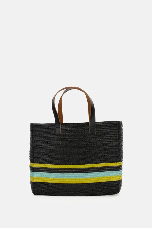 Plan C Small Raffia Tote - Multicolor