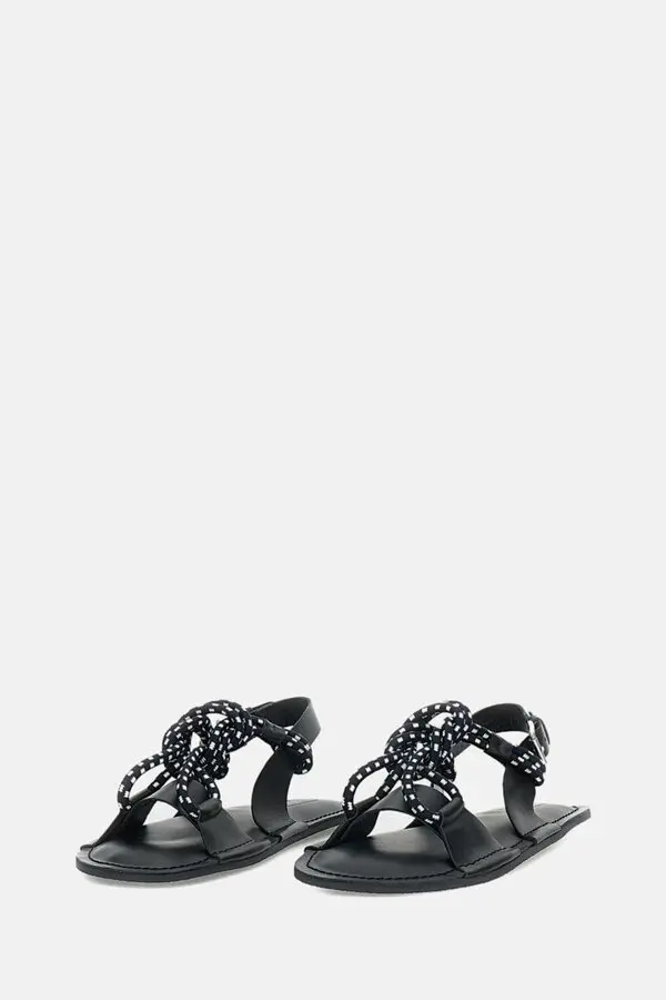 Plan C Sandals With Cord - Nero